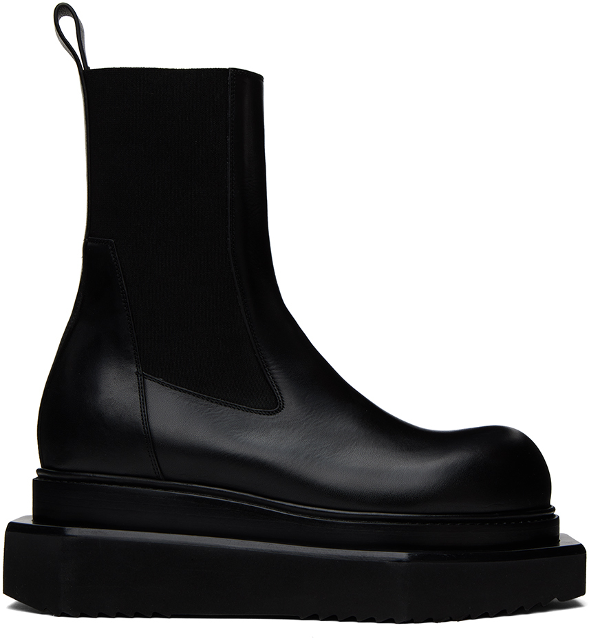 Rick Owens Black Beatle Turbo Cyclops Boots In 09 Black - 43% Off
